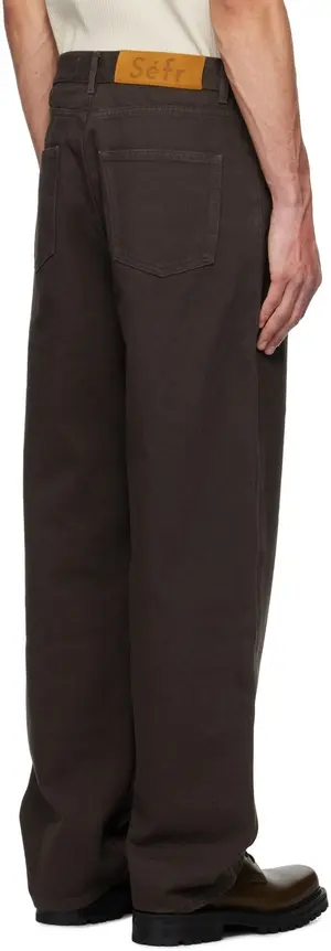 Séfr Wide Leg Jeans - Brown
