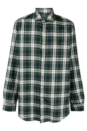 Polo Ralph Lauren Oxford Plaid Cotton Shirt - Gray