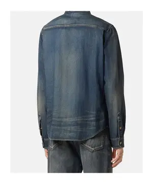 Versace Double-pocket Denim Shirt - Blue