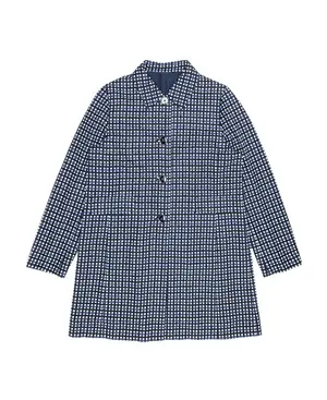 Max Mara Checked Detail Coat - Blue