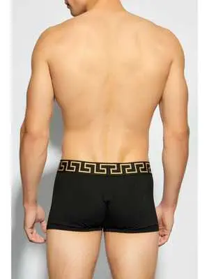 Versace Greca-border Three-pack Boxer Briefs - Black