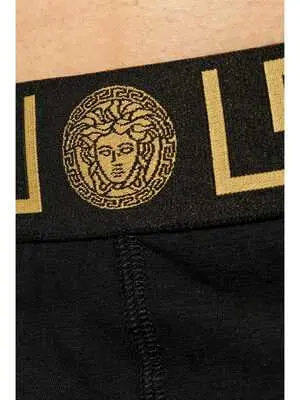 Versace Greca-border Three-pack Boxer Briefs - Black