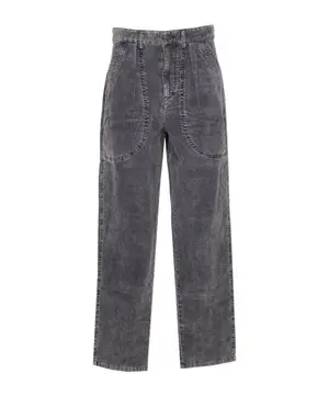 Isabel Marant Étoile Onyta Straight Leg Trousers - Black