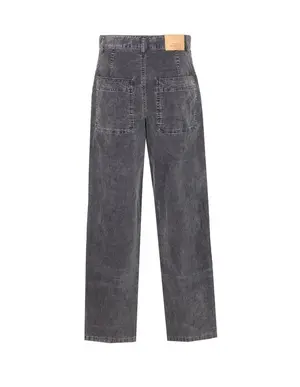 Isabel Marant Étoile Onyta Straight Leg Trousers - Black