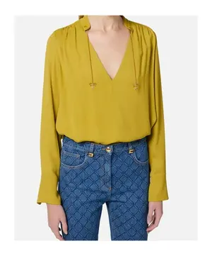 Elisabetta Franchi V-neck Long Sleeve Blouse