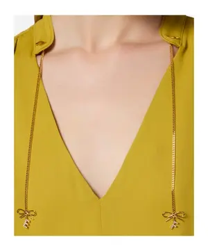 Elisabetta Franchi V-neck Long Sleeve Blouse