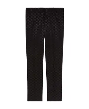 Gucci Gg Monogram Cotton Viscose Trousers