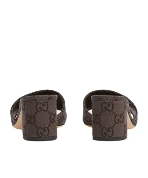 Gucci Horsebit Slide Sandals - Brown
