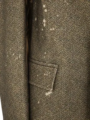 R13 Paint Splatter Single-breasted Tweed Blazer