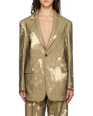 R13 Paint Splatter Single-breasted Tweed Blazer - Multicolor