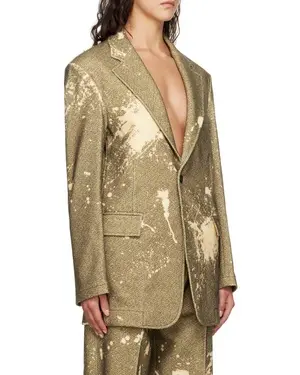 R13 Paint Splatter Single-breasted Tweed Blazer - Multicolor