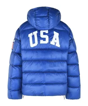 Polo Ralph Lauren Hooded Zip-up Bomber Jacket - Blue