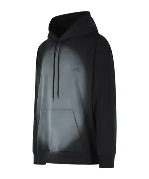 MAISON MARGIELA Long-sleeved Drawstring Hoodie - Black