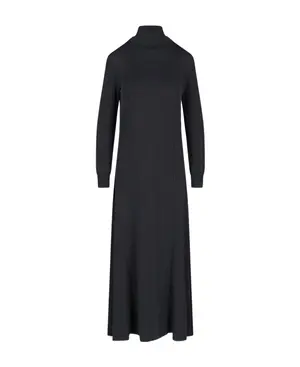 Khaite Turtleneck Long Sleeve Maxi Dress