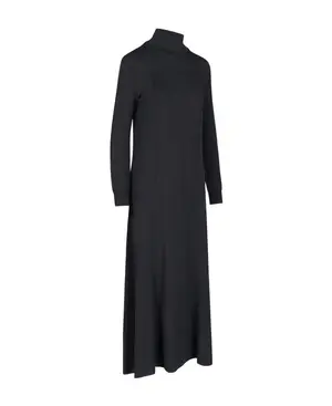 Khaite Turtleneck Long Sleeve Maxi Dress