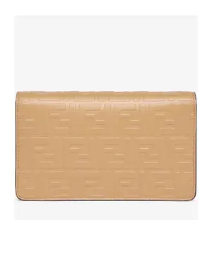 Fendi Logo Plaque Chain Linked Wallet