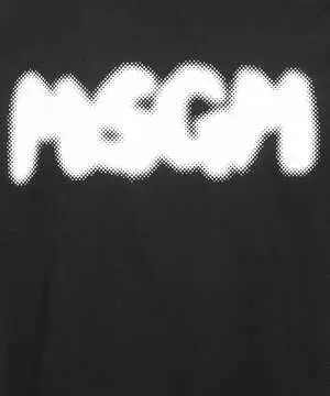MSGM Back Logo Printed Crewneck T-shirt