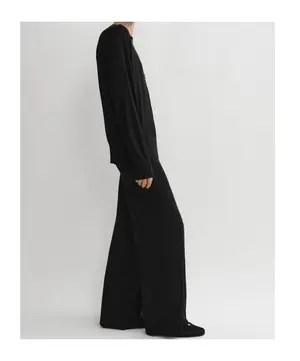 TOTEME Crewneck Knitted Jumper With Embroidered Detail And Side Slits