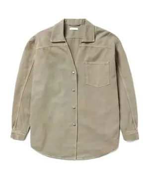 1989 STUDIO Oversized Button-up Shirt - Beige