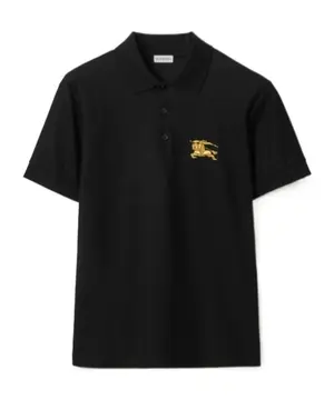 Burberry Metallic Ekd Polo Shirt - Black
