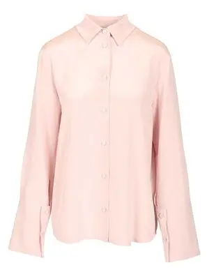 Max Mara Long-sleeved Shirt With Classic Collar - Pink