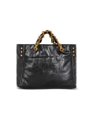 Balmain 1945 Soft Crackled Tote Bag