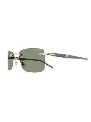 Montblanc Rimless Rectangular Sunglasses