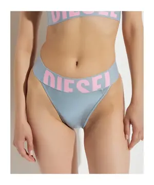 DIESEL® Lolita-d-pop" Metallic Bikini Bottom - Light Blue
