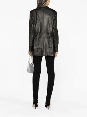 Magda Butrym Peak Lapel Sheepskin Blazer