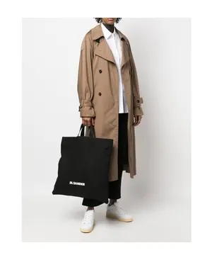 JIL SANDER Logo Printed Top Handle Bag