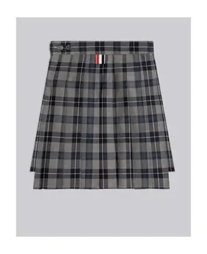 Thom Browne Pleated Tartan Miniskirt