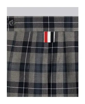 Thom Browne Pleated Tartan Miniskirt