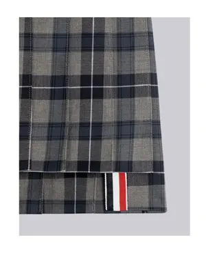 Thom Browne Pleated Tartan Miniskirt
