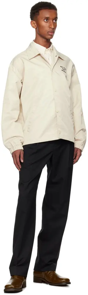 Drole De Monsieur La Vest Slogan Lightweight Button-up Jacket