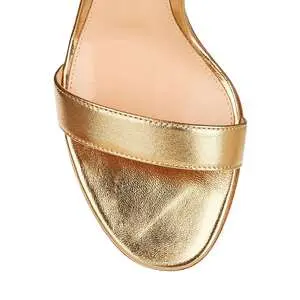 GIANVITO ROSSI Portofino 85mm Metallic Sandals - Nude