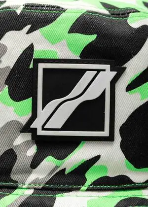We11Done Patterned Twill Bucket Hat - Black