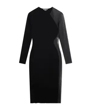 Stella McCartney Miracle Midi Dress With Crewneck And Long Sleeves