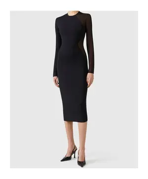 Stella McCartney Miracle Midi Dress With Crewneck And Long Sleeves