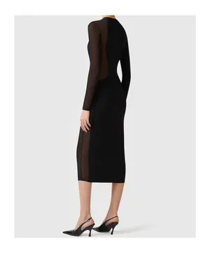 Stella McCartney Miracle Midi Dress With Crewneck And Long Sleeves