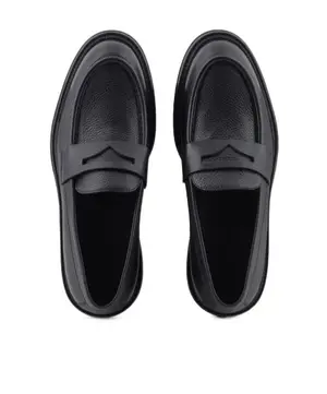Emporio Armani Almond Toe Slip-on Loafers