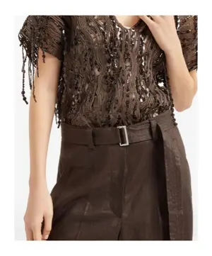 Brunello Cucinelli Belted Straight-leg Trousers