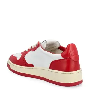 AUTRY Two-tone Panelled Lace-up Sneakers - Red