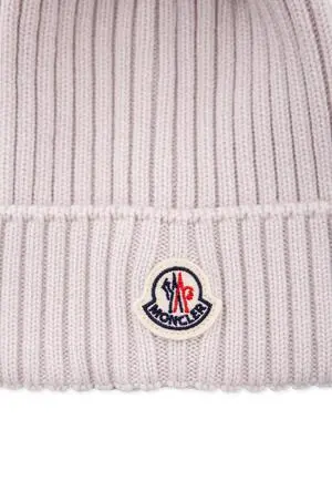 Moncler Ribbed Beanie With Pom-pom