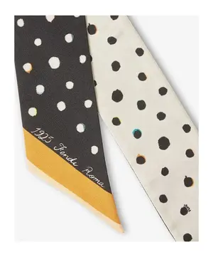 Fendi Falena Dots Printed Wrappy Scarf - Black