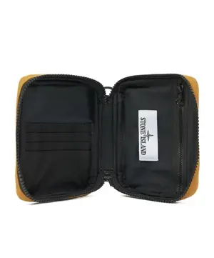Stone Island Wrist Wallet In Double Coated Cotton Ripstop
