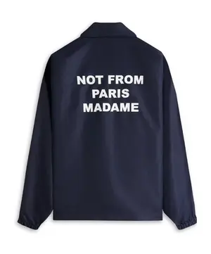 Drole De Monsieur Drôle De La Vest Slogan Lightweight Button-up Jacket