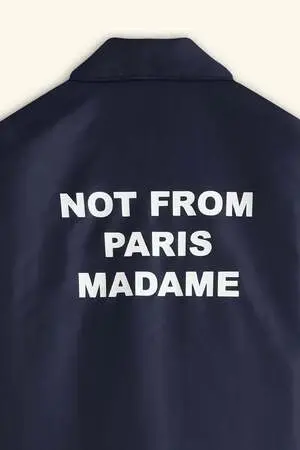 Drole De Monsieur Drôle De La Vest Slogan Lightweight Button-up Jacket