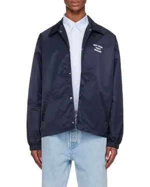 Drole De Monsieur Drôle De La Vest Slogan Lightweight Button-up Jacket