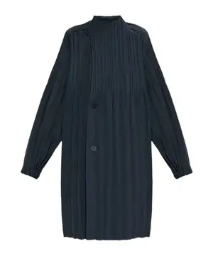 PLEATS PLEASE BY ISSEY MIYAKE Pleated A-line Coat