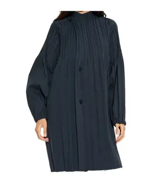 PLEATS PLEASE BY ISSEY MIYAKE Pleated A-line Coat